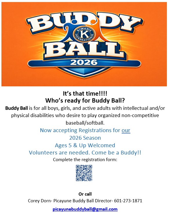 Buddy Ball Registrations Open | Picayune Item